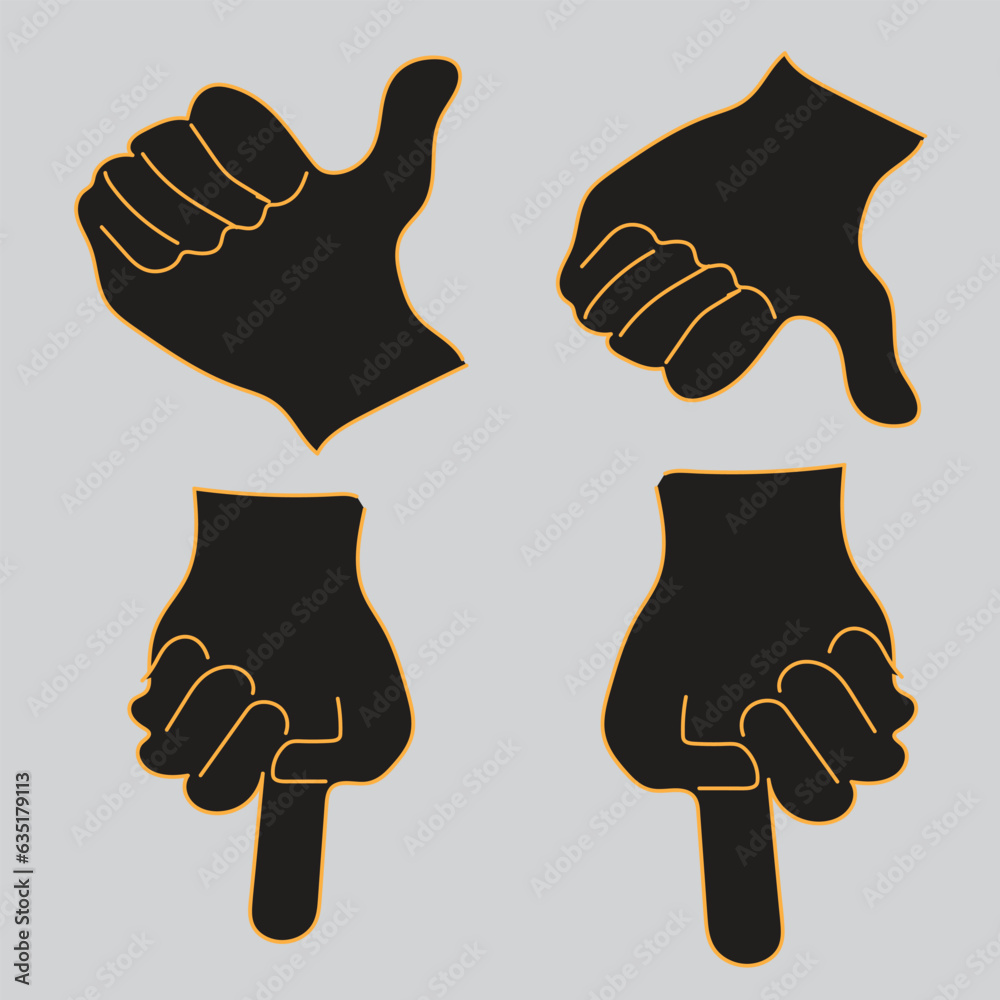 Hands poses. Female hand holding and pointing gestures, fingers crossed, fist, peace and thumb ...