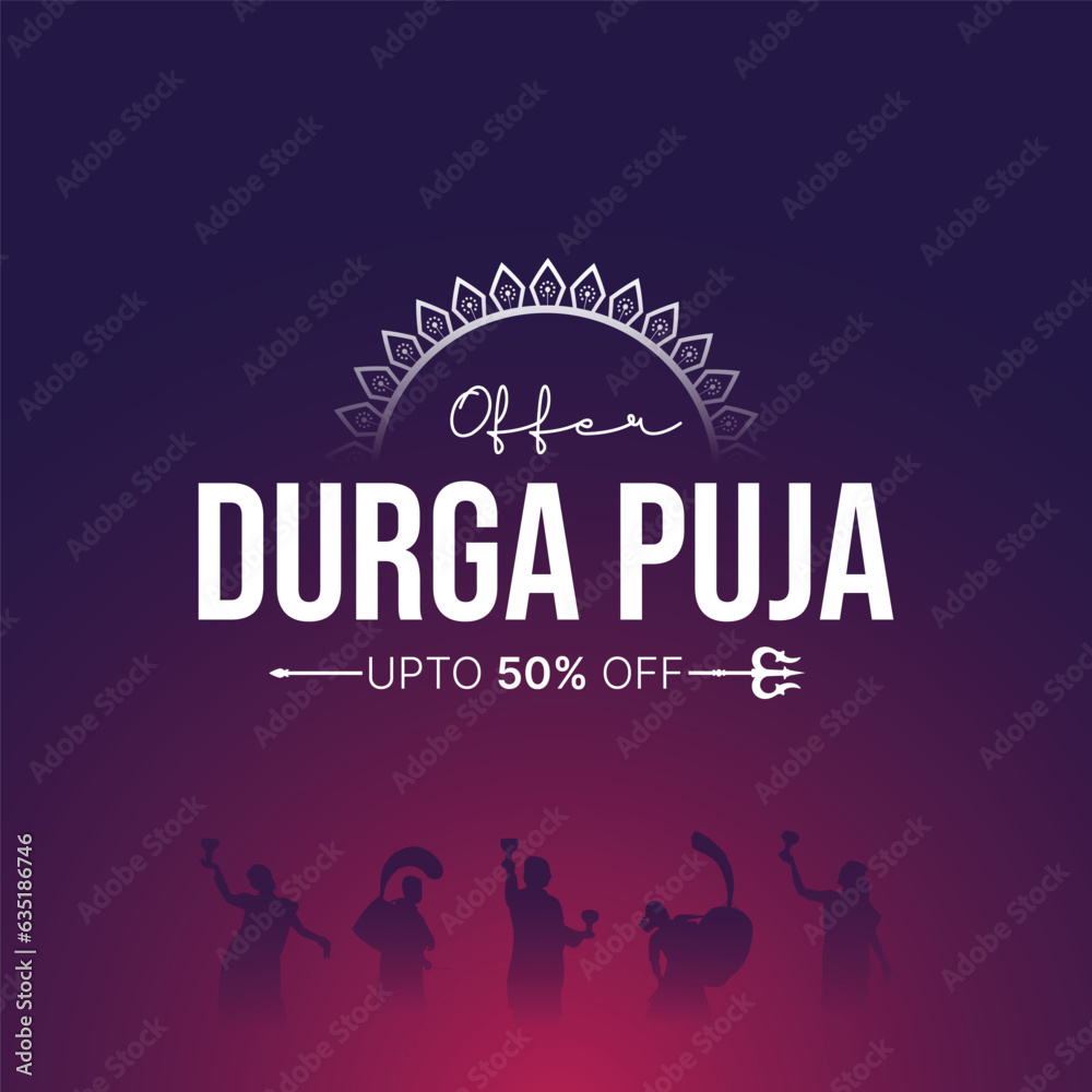 Goddess Maa Durga Face in Happy Durga Puja, Dussehra, and Navratri ...