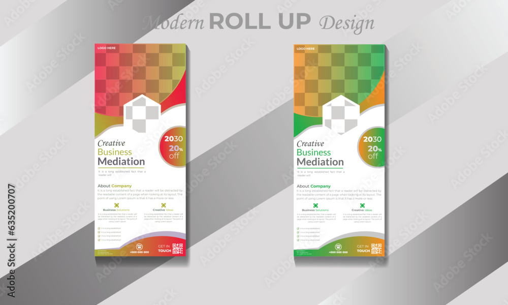 Vectors roll up banner template. Business banner layout. stand out ...