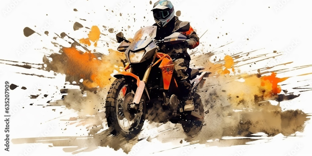 AI Generated. AI Generative. Enduro moto cross offroad motorbike ...