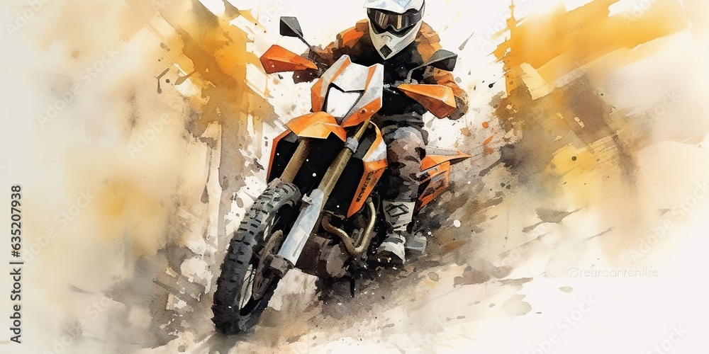 AI Generated. AI Generative. Enduro moto cross offroad motorbike ...