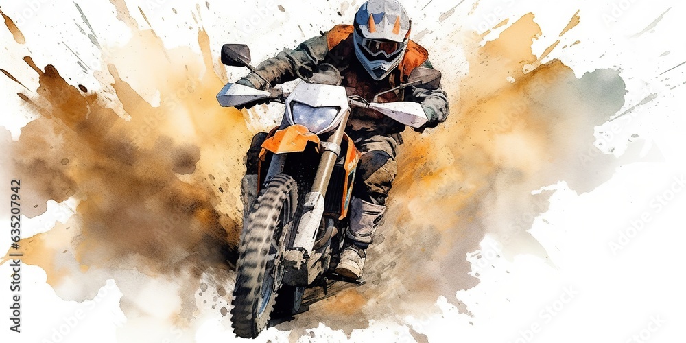 AI Generated. AI Generative. Enduro moto cross offroad motorbike ...