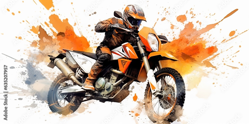 AI Generated. AI Generative. Enduro moto cross offroad motorbike ...