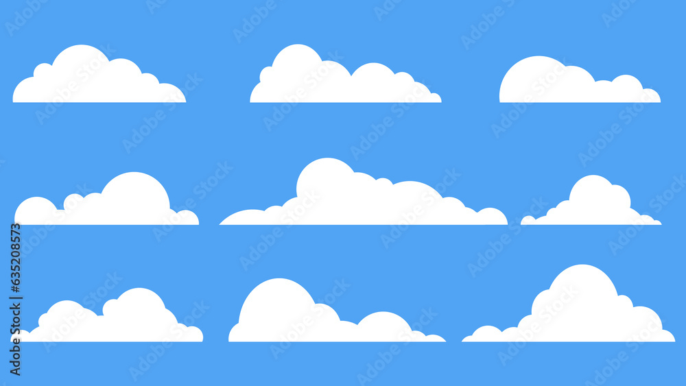 cloud shapes for design and icons Stock Illustration | Adobe Stock