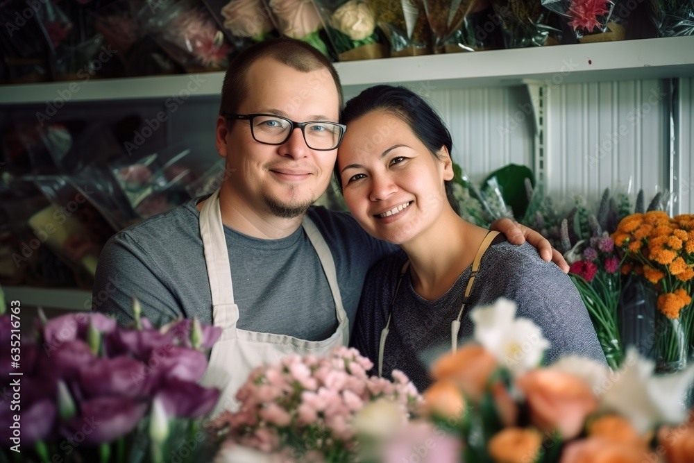 flower owner florist woman business store shop retail bouquet plant ...