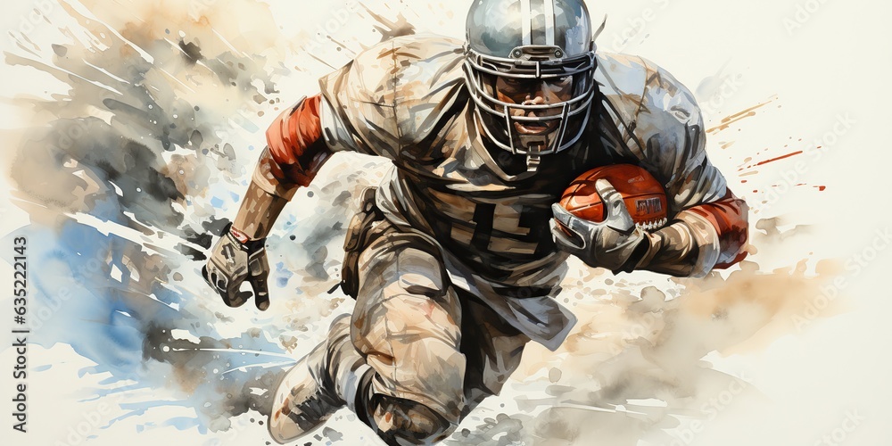 AI Generated. AI Generative. American football player athlete champion ...