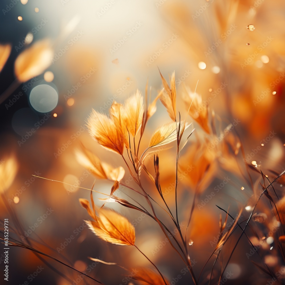 Blurred out fall season abstract nature background with lots of bokeh ...