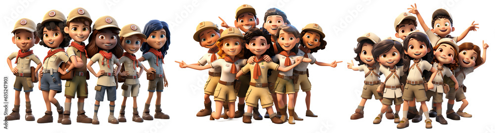 group of boys and girls scout. Cute Little Kids Wear Scout honor ...