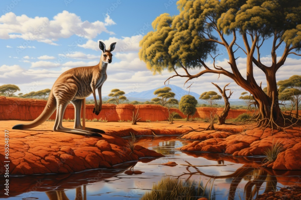 Echoes of the Outback: Hyper-Realistic Australian Dusk Scene with ...