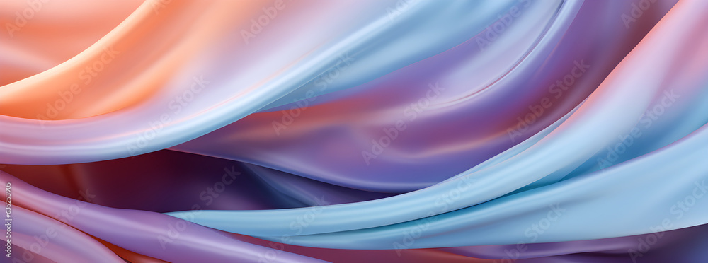 colored silk fabric with smooth layers that create a sense of fluidity ...