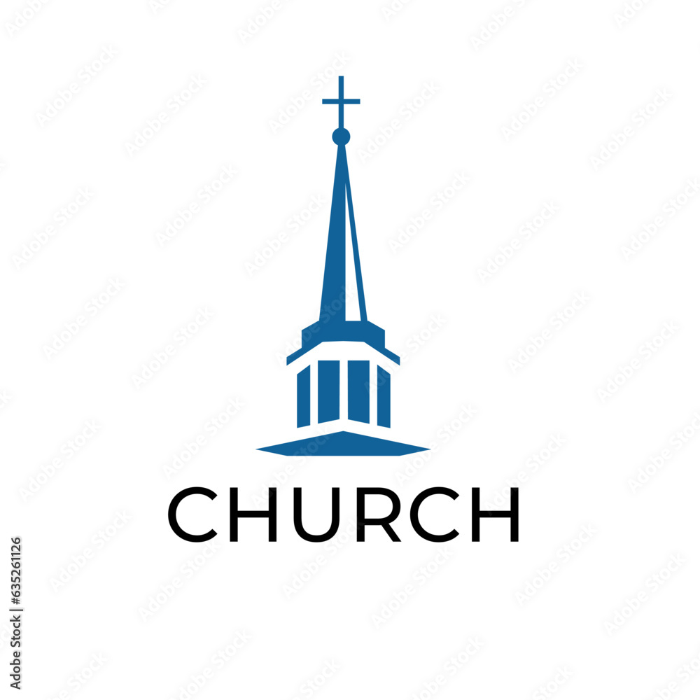 Traditional church logo. Timeless symbol of community. Vector ...