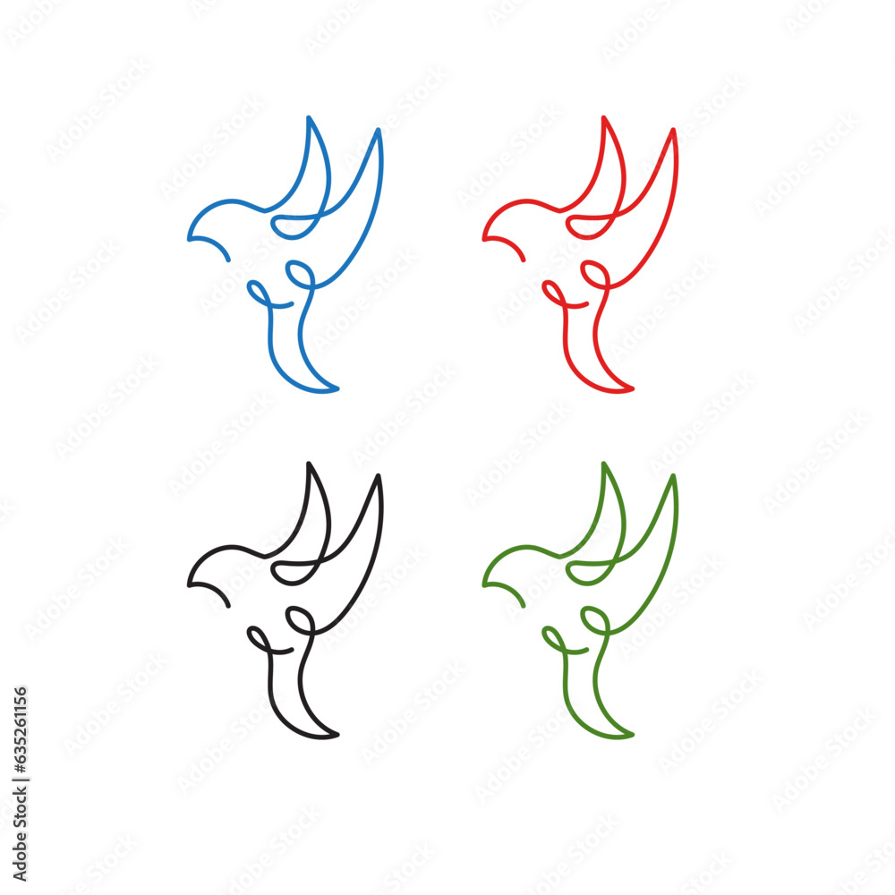 One-line bird logo set. Simplicity meets elegance. Versatile for ...