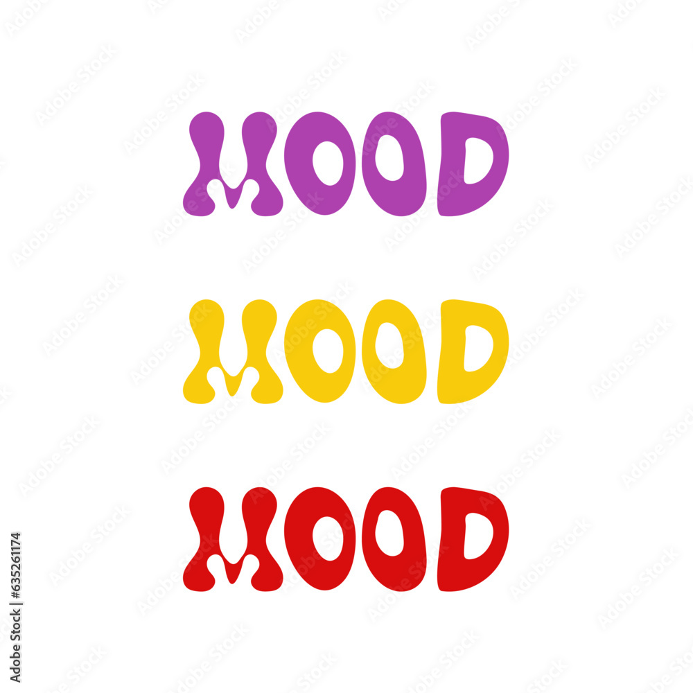 Mood Lettering logo set. Captures emotions with artistic typography ...