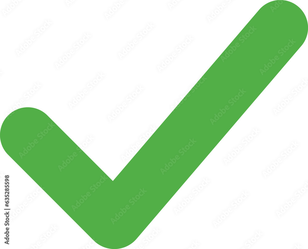 flat green Tick mark approved . Check mark icon symbols . symbol for ...