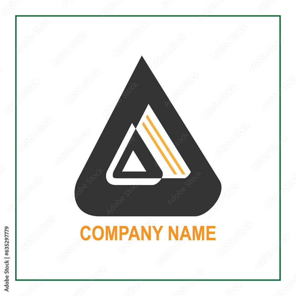 ***Modern triangle logo ***EPS file ***Editable Text And Color ***CMYK ...