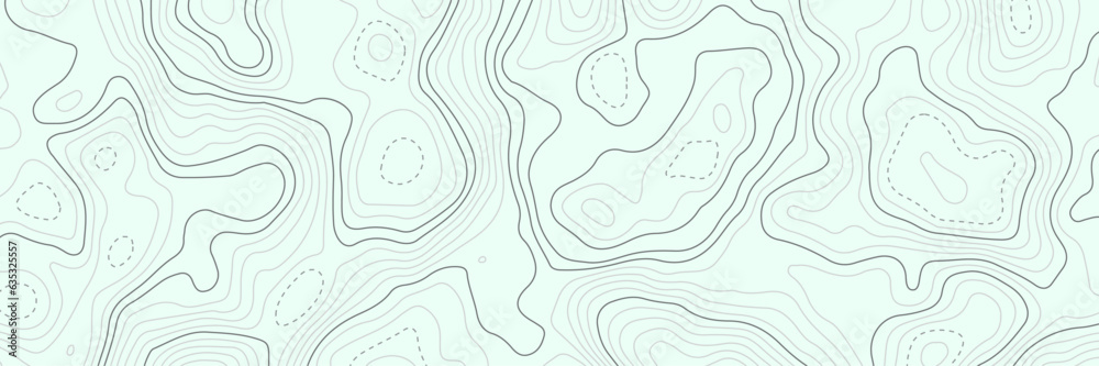 Abstract topographic contours map background. Topography white wave ...