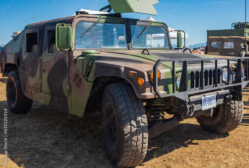 Army truck. US Military Vehicle Hummer H1 truck used by the U.S. Army ...