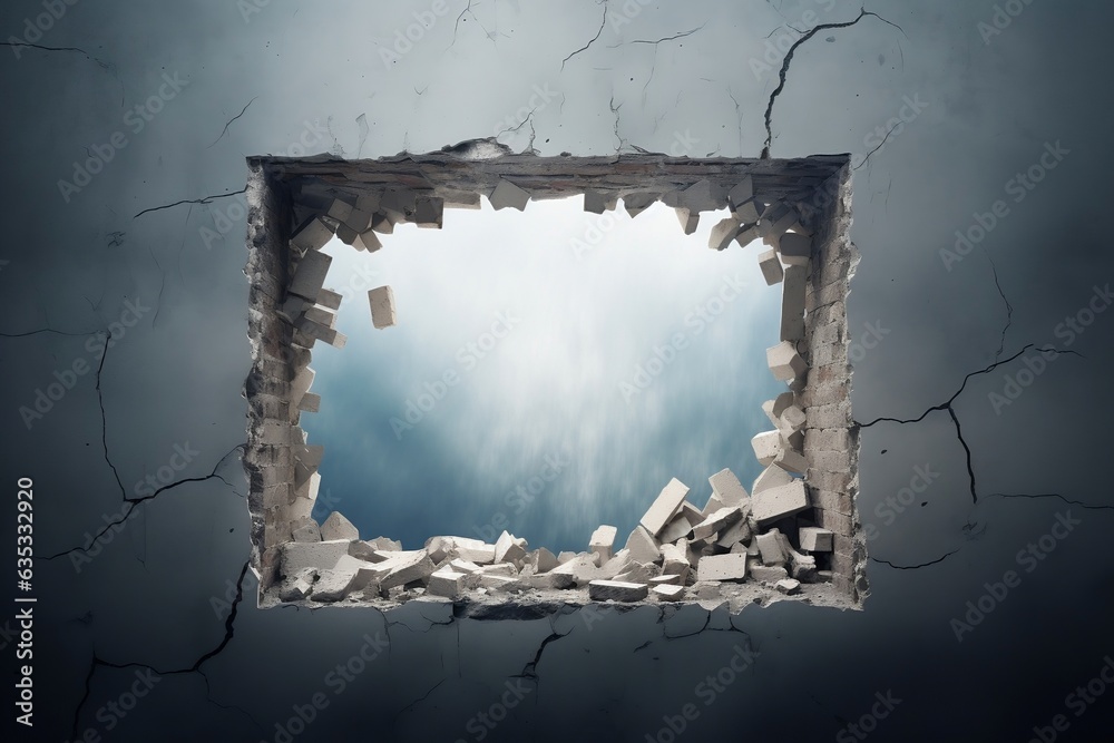 Breaking Through Barriers, conceptual image Stock Illustration | Adobe ...