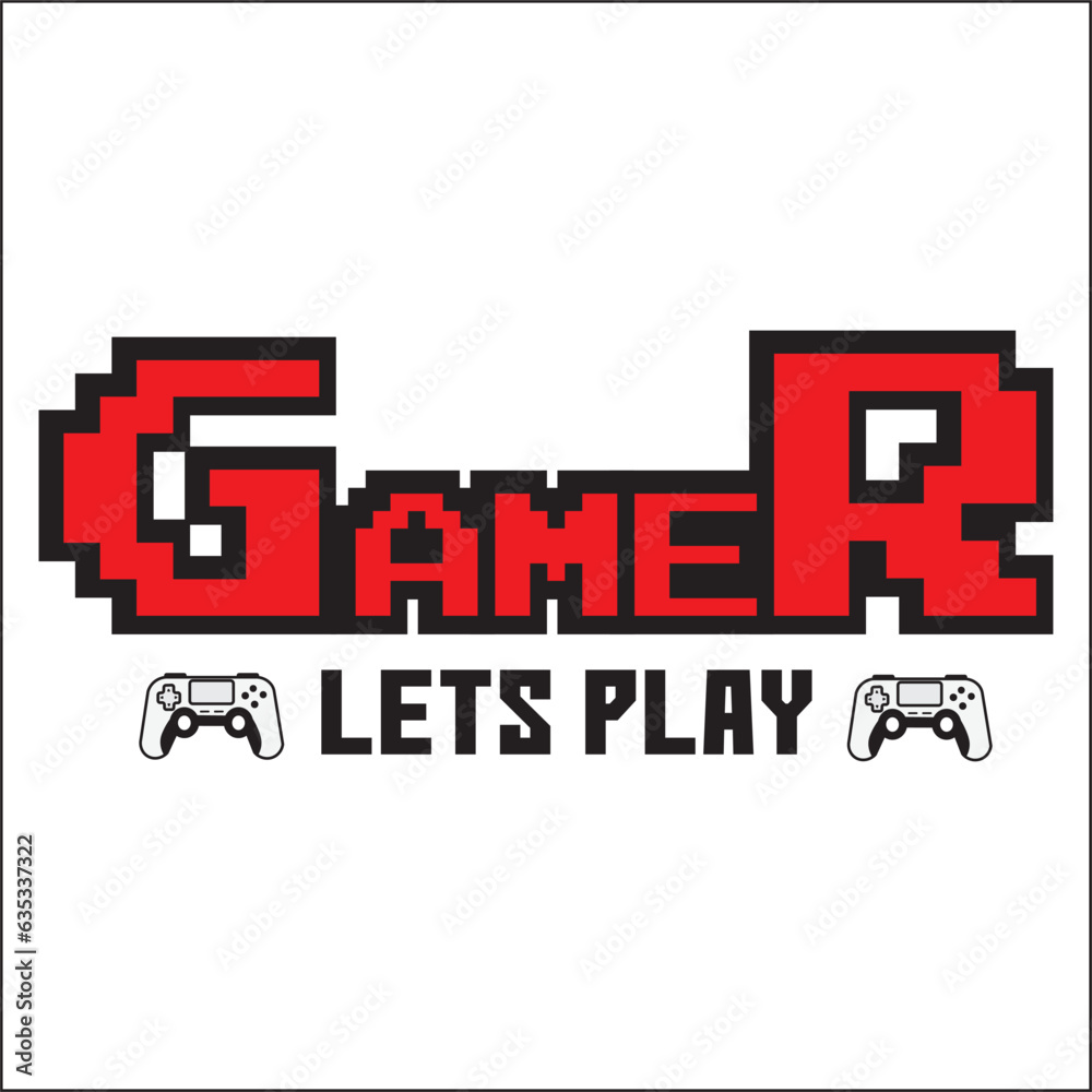 gamers next play logo illustration vector design with ps stick ...