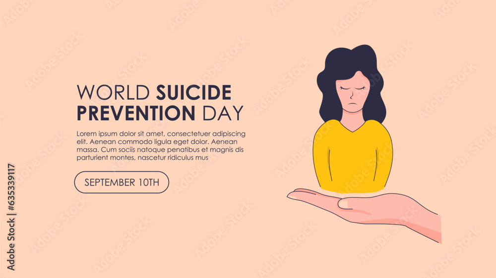 vector world suicide prevention day background template Stock Vector ...
