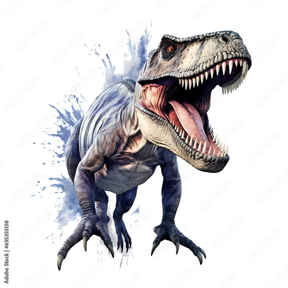 Tyrannosaurus rex t-rex on transparent background. Generative ai design ...