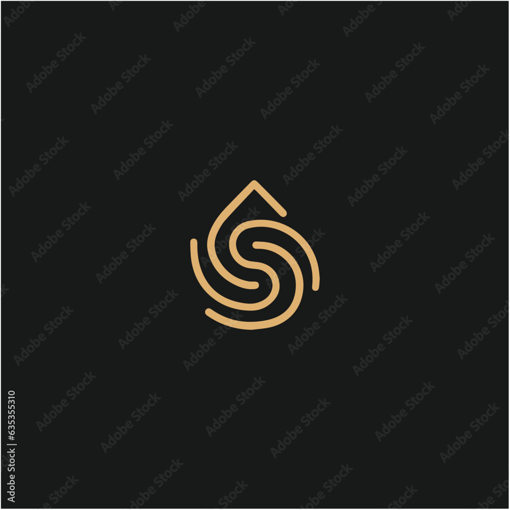 Letter S Water Logo Element Vector Template. Water Drop Logo Symbol ...