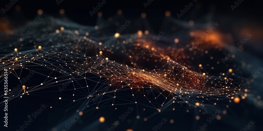 Internet network, artificial intelligence (AI), huge data, abstract ...