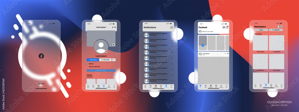 Facebook mockups. Facebook mockup social media post. Facebook photo ...