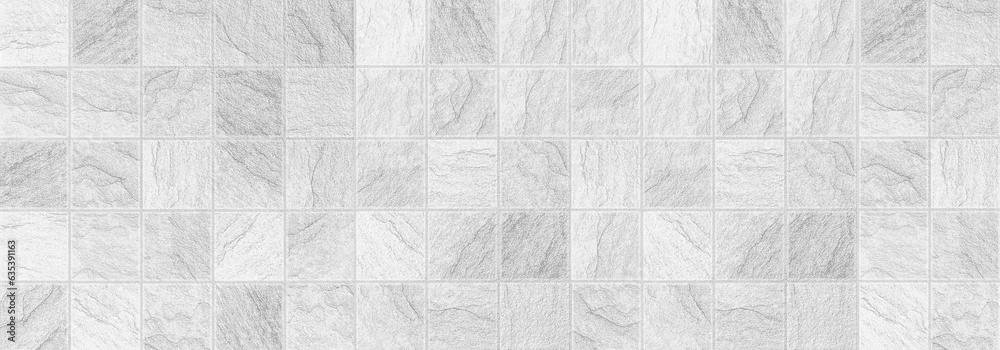 horizontal elegant white tiled stone texture for pattern and background ...
