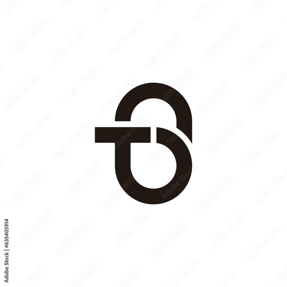 letter tg simple geometric line logo vector Stock Vector | Adobe Stock