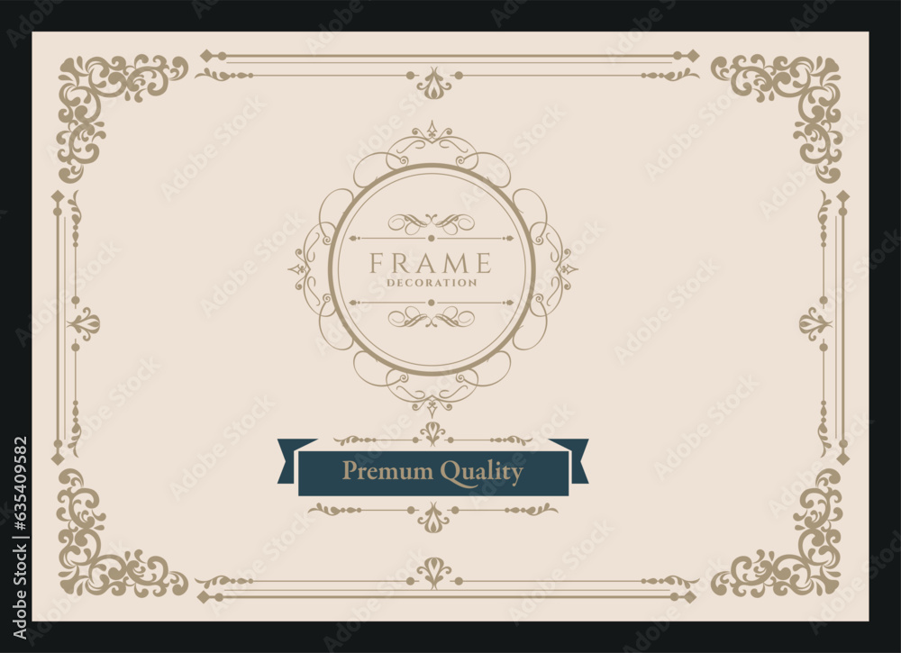 Art deco wedding invitation card vector. Luxury classic antique cards ...