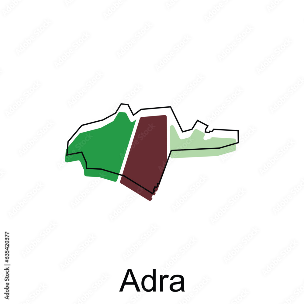 Vetor de map of Adra city.vector map of the India Country. Vector ...