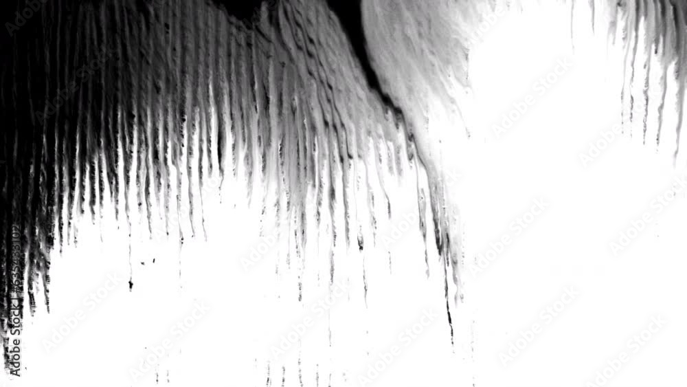 Black ink artistic flow splatter spots spills white paper beautiful ...