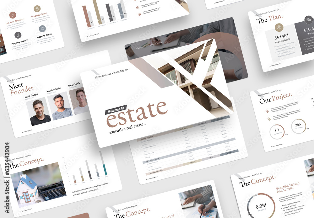 Real Estate Presentation Template Stock Template | Adobe Stock