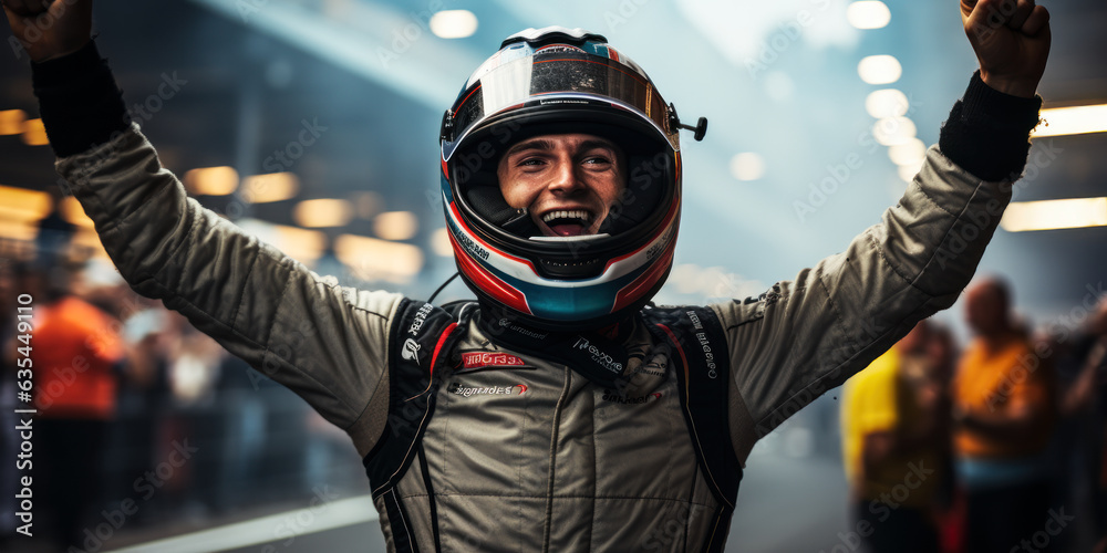 Foto de Race Car Driver Takes the Plunge in Victory Celebration: A race ...