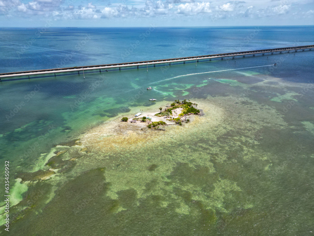 Private island near Marathon in the Florida Keys with the seven mile ...