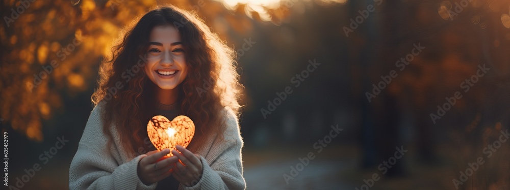 Mental health in Autumn season. Fall happy mood, positive emotions as a ...