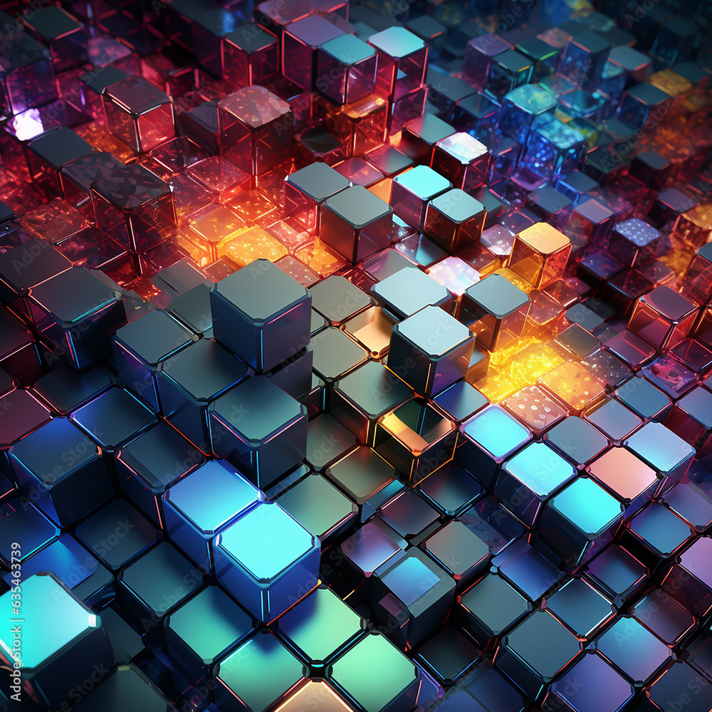 5D Hyper-Real Tetris Arrangement: Vibrant Patterns, Star Prism, and ...
