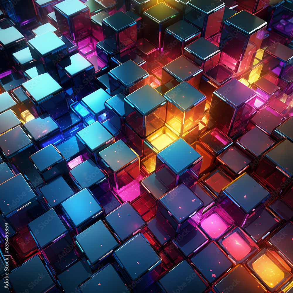 5D Hyper-Real Tetris Arrangement: Vibrant Patterns, Star Prism, and ...
