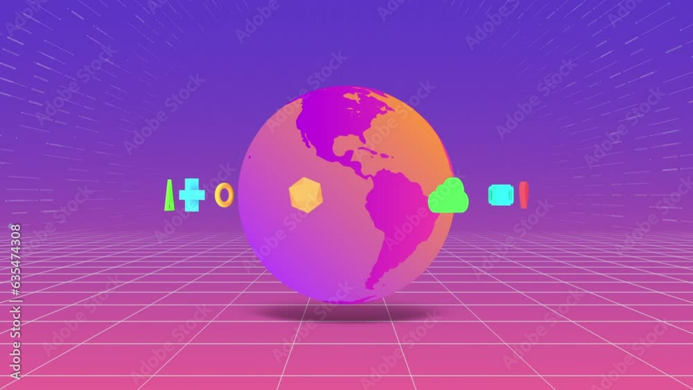 3D futuristic visualisation of metaverse immersive virtual world with ...