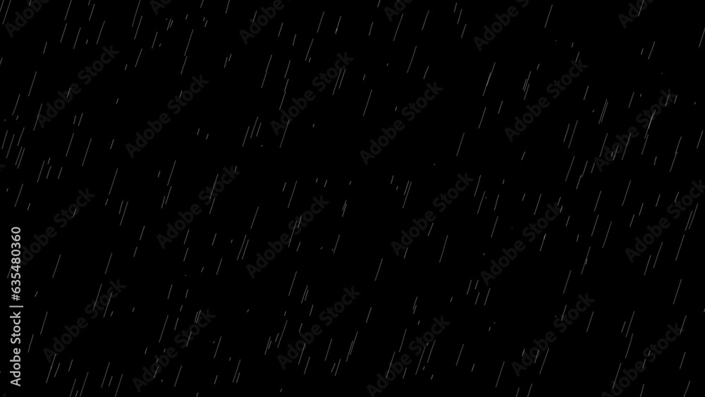 Cinematic Realistic rainfall animation overlay background in alpha luma ...