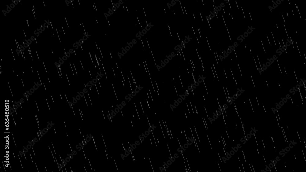 Cinematic Realistic rainfall animation overlay background in alpha luma ...