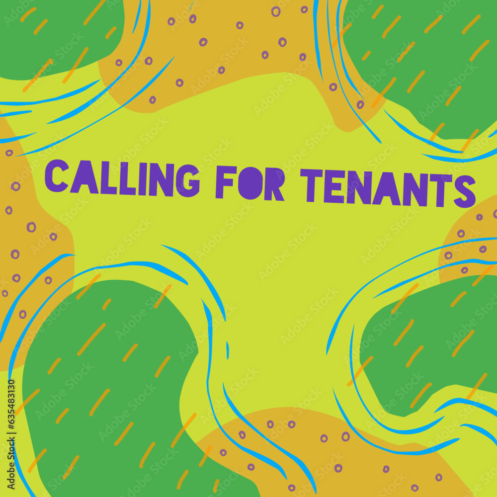 abstract background, suitable for announcement, tenants calling poster ...