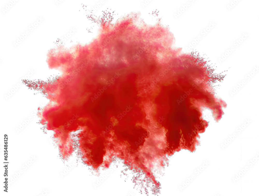 red paint splashes, red paint splash isolated, red color powder holi ...
