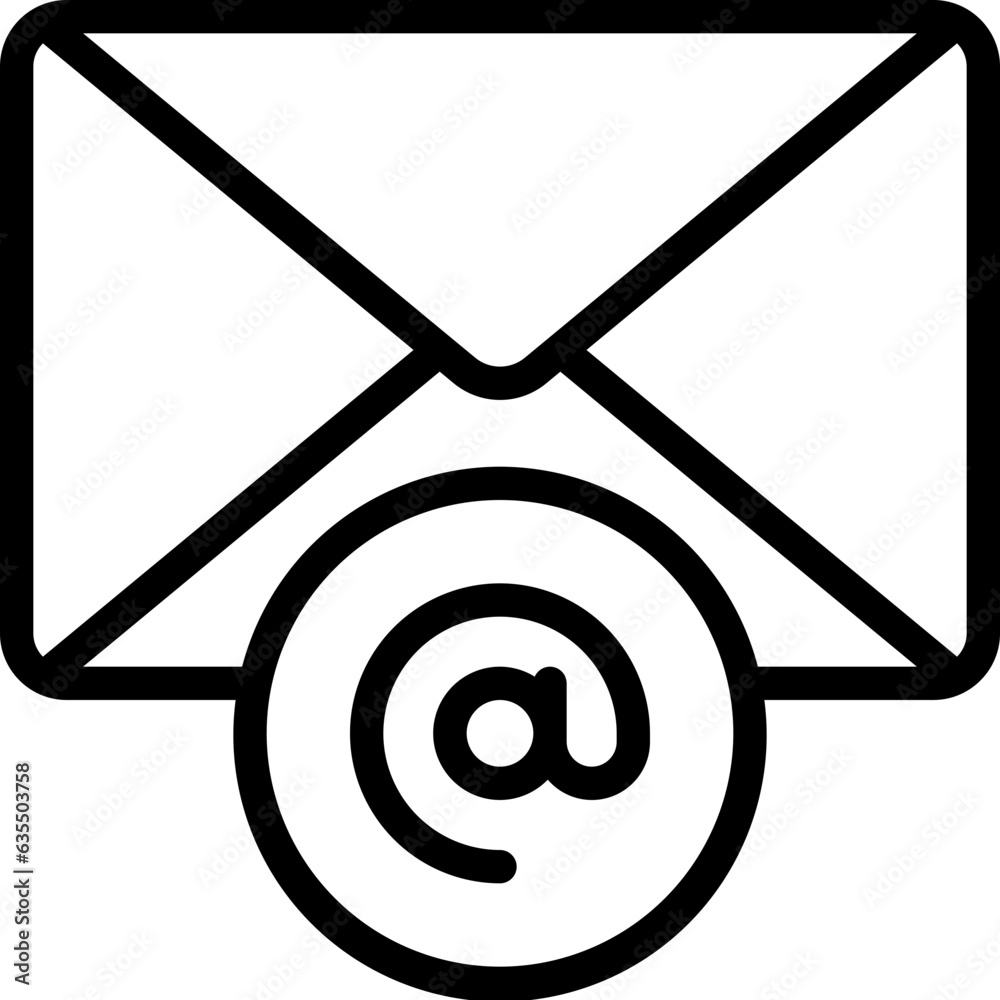 At Sign Email Icon Stock Vector | Adobe Stock