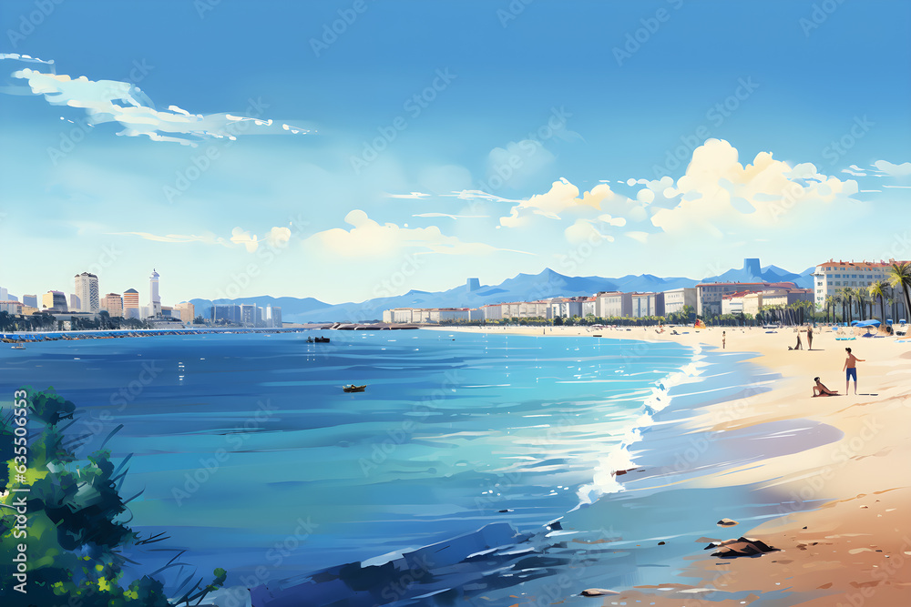 cannes city scenery Côte d'Azur, France, a famous tourist destination ...