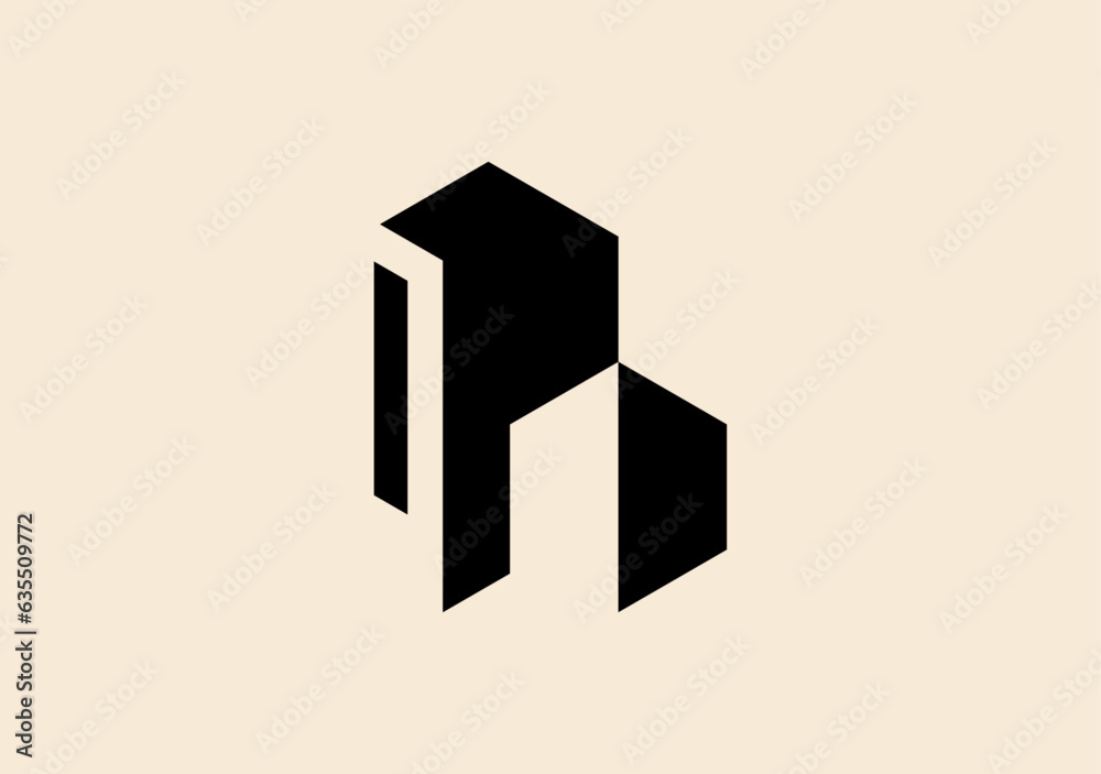 Bold geometry forms the letters P and B, embodying compact ...