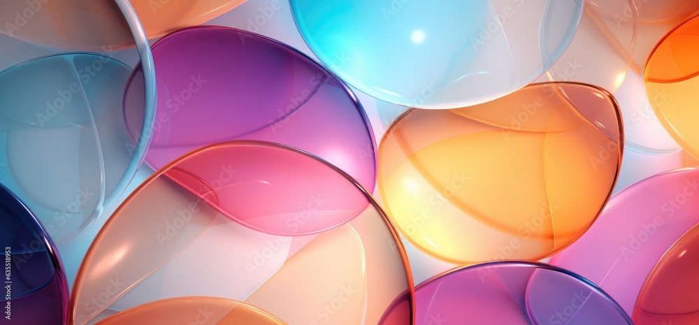 ABSTRACT OVERLAPPING BUBBLES. Overlapped, Colorful texture, Emotional pattern, background ...