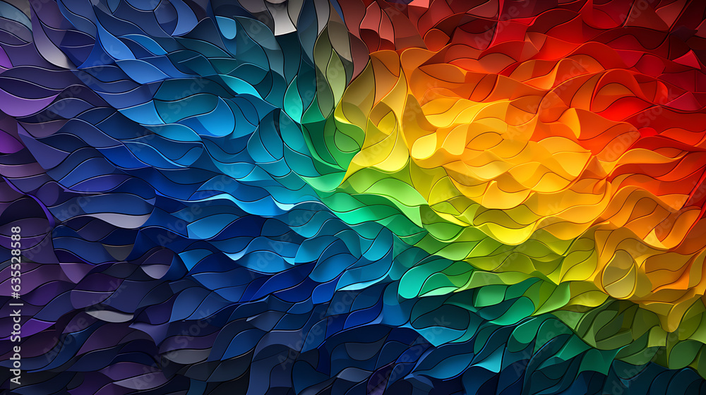 Vibrant Abstract Design with Pride Flag Colors in Mesmerizing Patterns ...