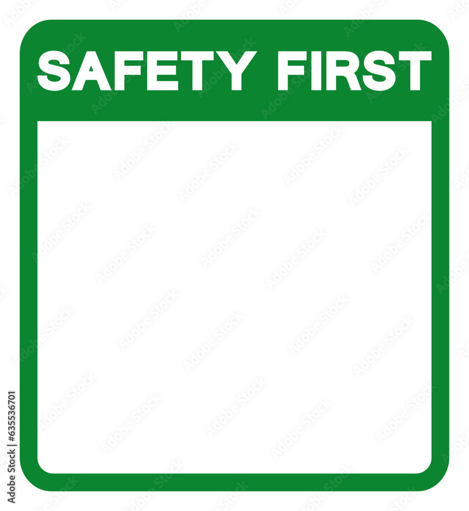 Vetor de Background Safety First Blank Symbol Sign,Vector Illustration ...